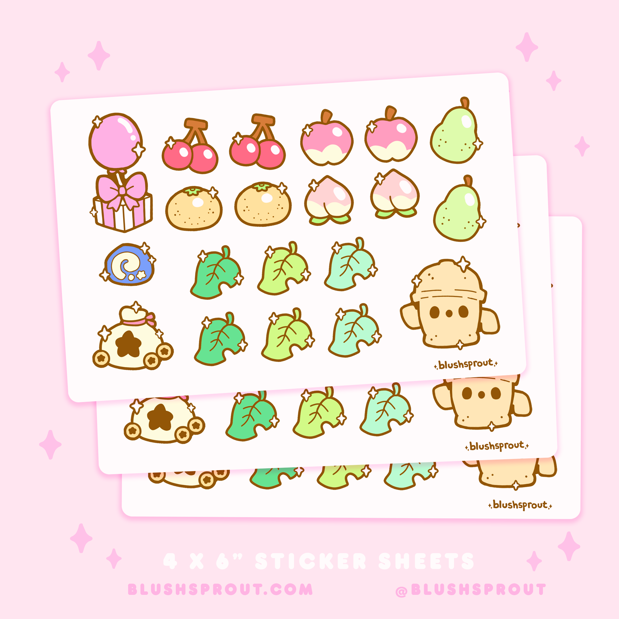 [ACNH] Decor Items Vinyl Sticker Sheet [Single Sheet] – blushsprout